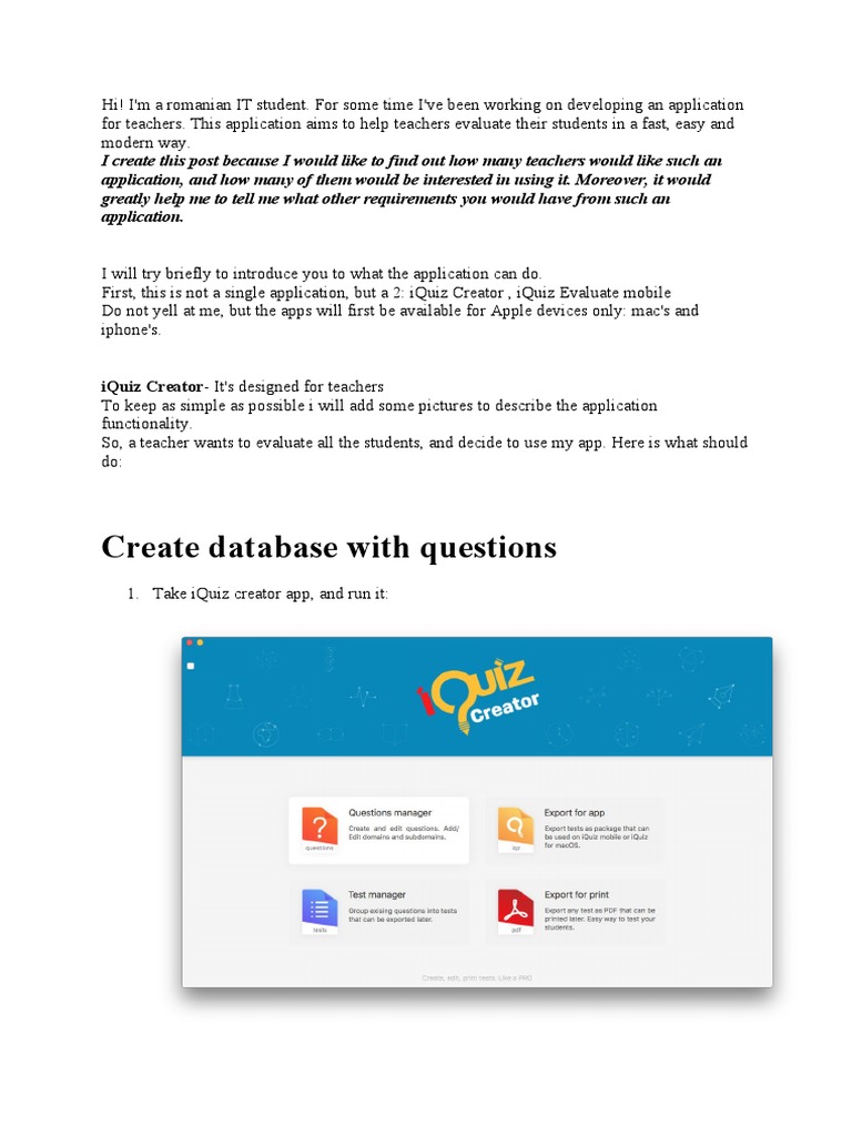 Reddit iQuizCreator Oppinion | PDF | Application Software | Databases