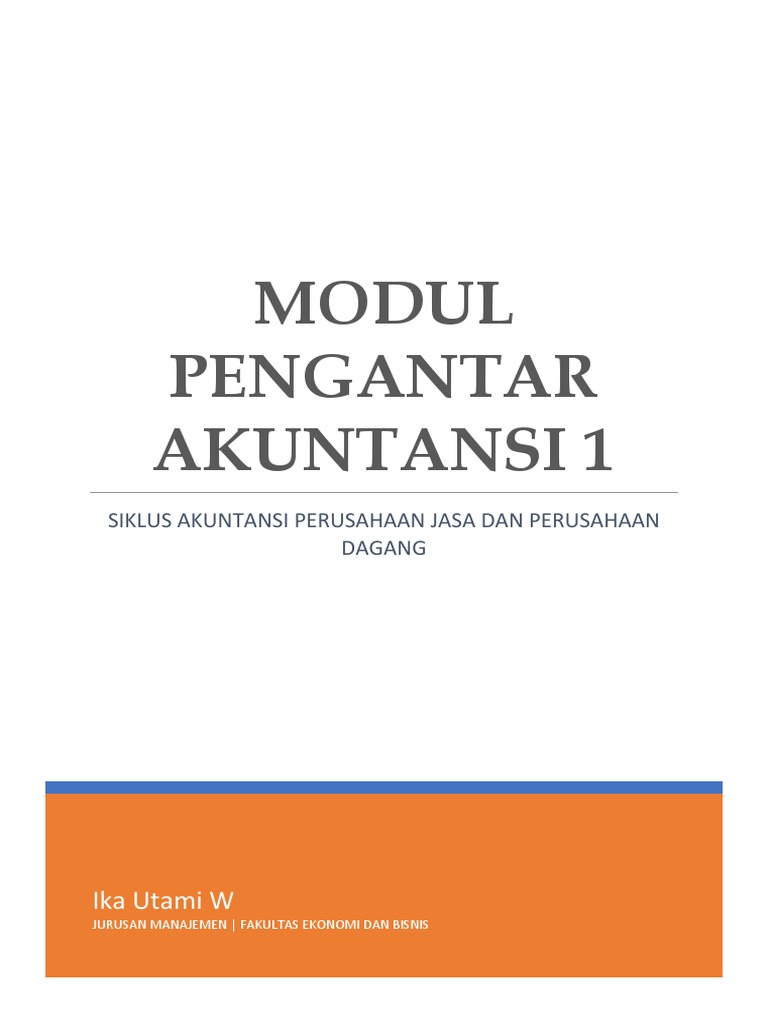 Modul Akuntansi 1 | PDF