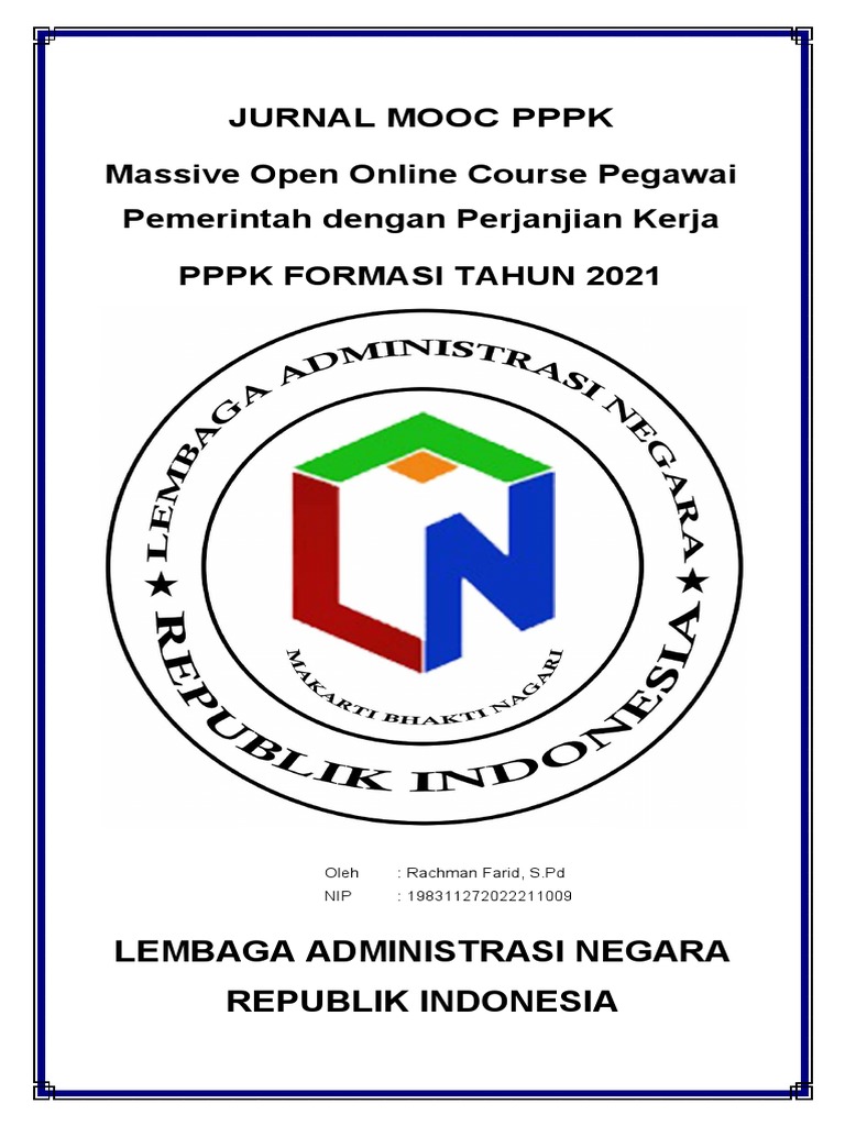Jurnal Mooc PPPK Farid 2022 | PDF