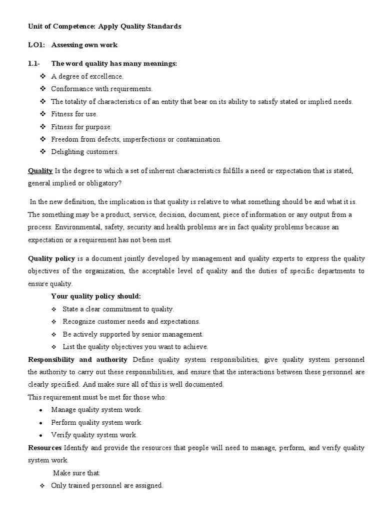 Apply Quality Standard Ed | PDF | Business | Business Process