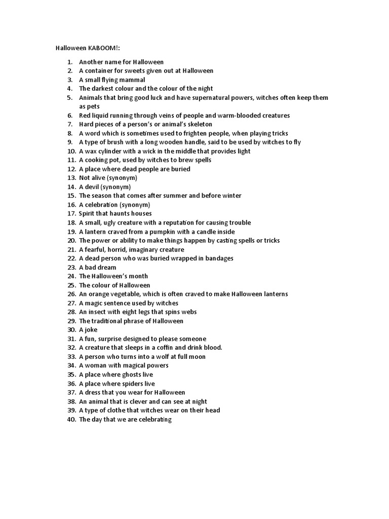 Halloween KABOOM | PDF | Religion & Spirituality