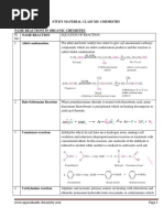 All Name Reactions of Chemistry Class 12th Cbse & Isc PDF | PDF ...