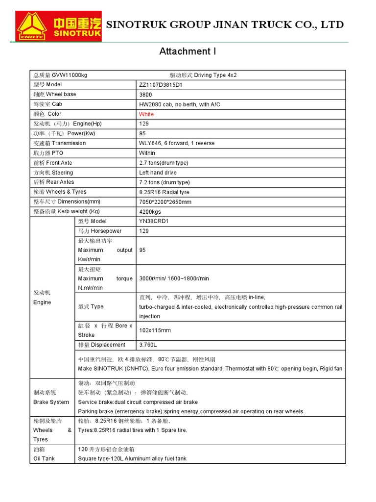 Datasheet VACUUM TRUCK | PDF | Truck | Horsepower