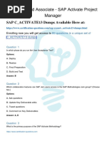 1 SAP Activate Methodology Workstreams Definition | PDF | Analytics | Target Audience