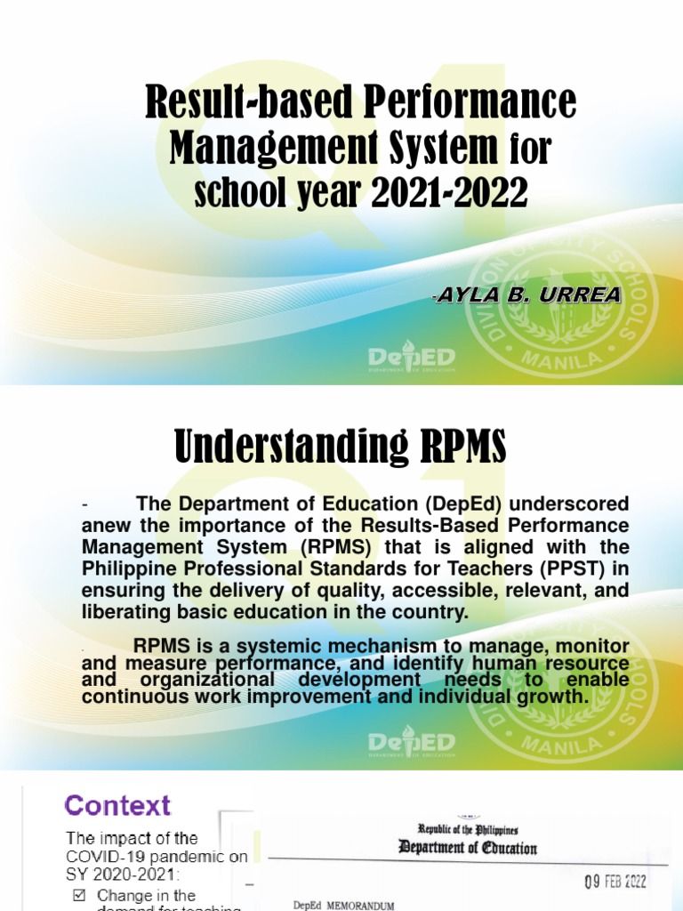 Updated RPMS | PDF | Teaching Method | Learning