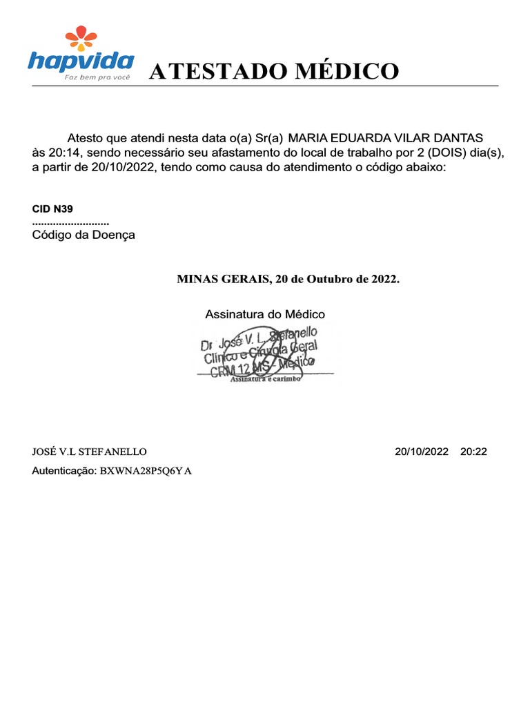 Atestado | PDF