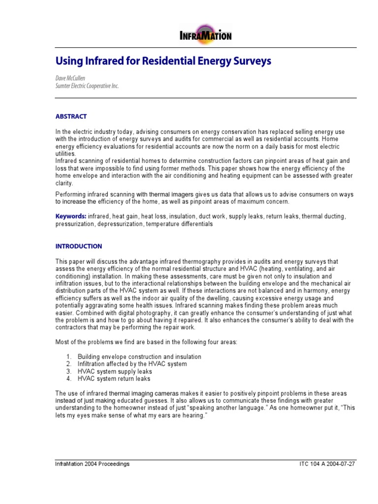 Using Infrared For Residential Energy Surveys | PDF | Building ...