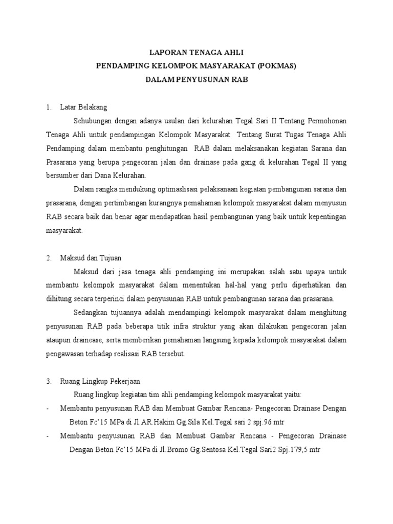 Pendampingan Penyusunan RAB POKMAS | PDF | Sains & Matematika
