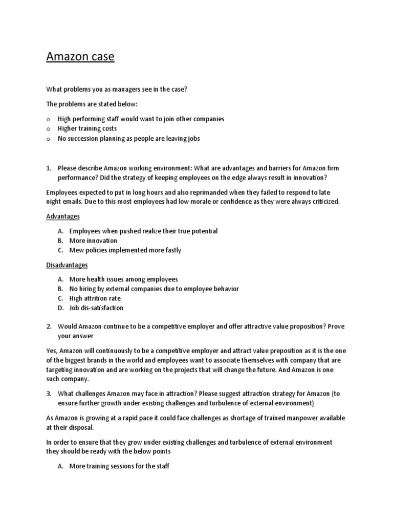 Amazon Case HRM | PDF