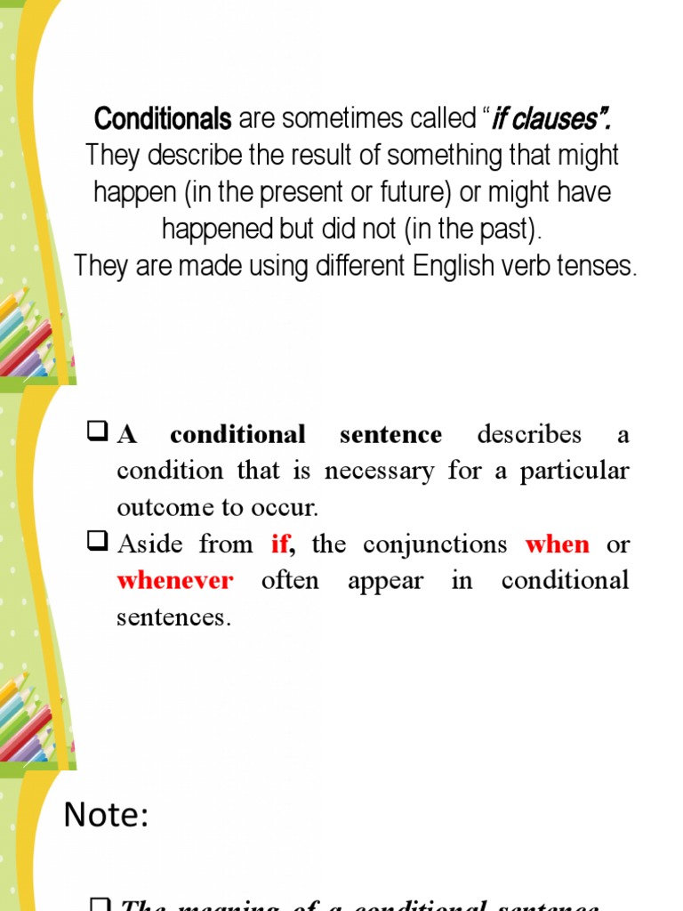 Conditionals L2 | PDF | Grammatical Tense | Semantic Units