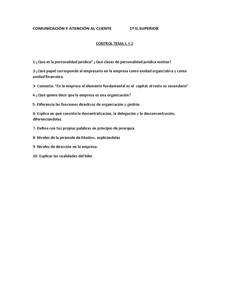 Control Tema 1,2 Comunicación | PDF
