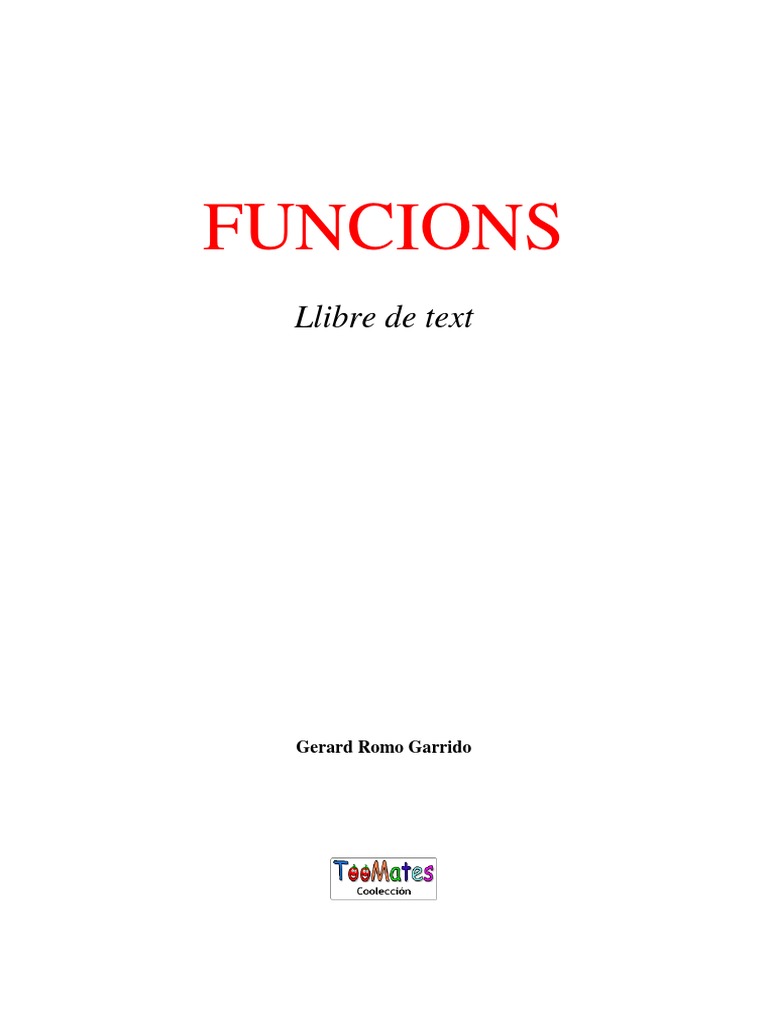 Funcions | PDF | Libros | Matemáticas
