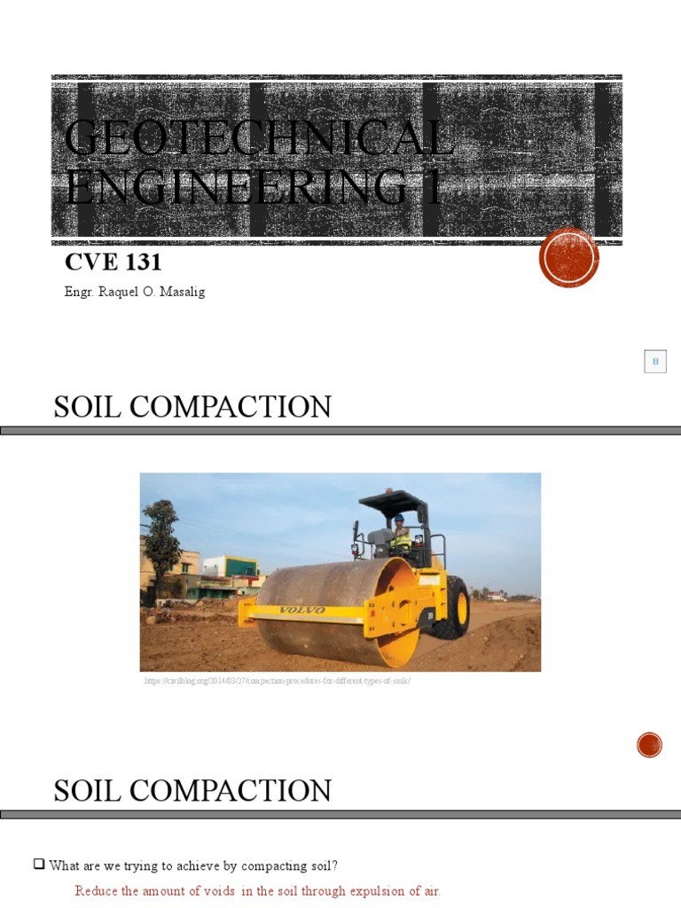 CVE 131 1 Lecture 4 Soil Compaction | PDF | Applied And Interdisciplinary Physics | Physical ...