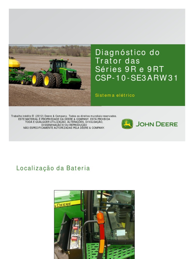 Esquema Eletrico/Curso Tratores John Deere 9r | PDF | Trator | Bens manufaturados