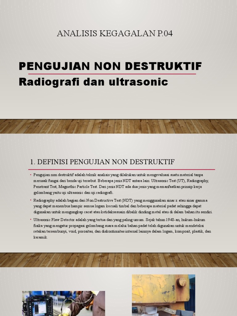 Pengujian NDT Radiografi Dan Ultrasonic P.04 | PDF