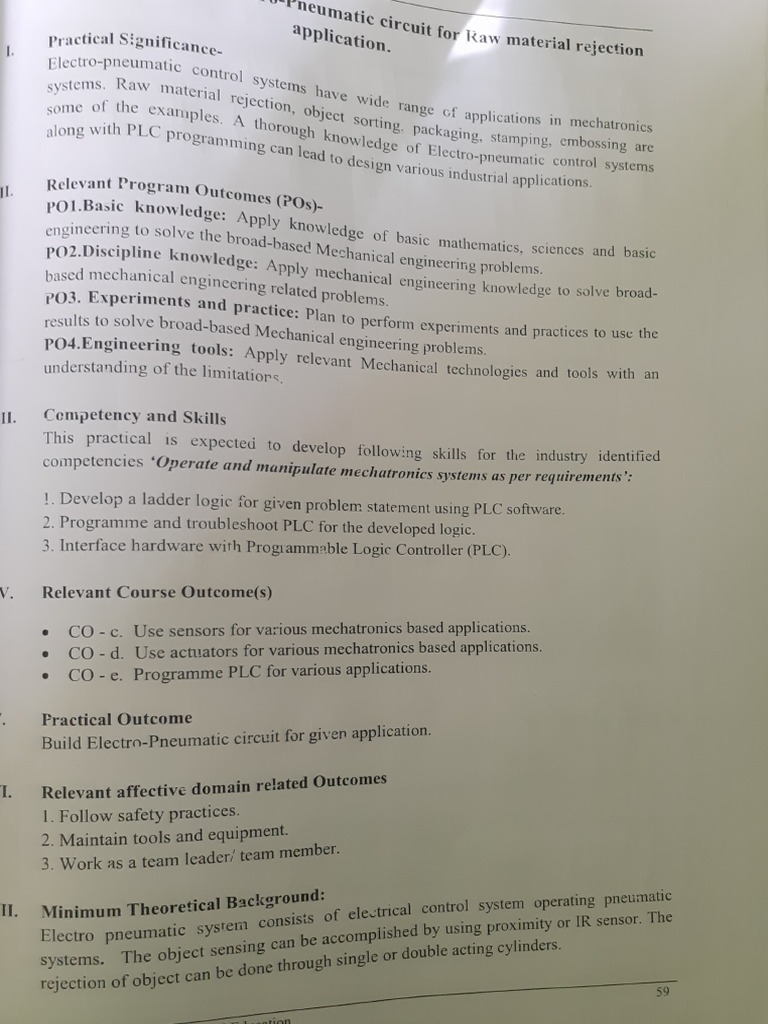 Electro-pneumatic Raw Material Rejection Module | PDF | Programmable Logic Controller | Engineering