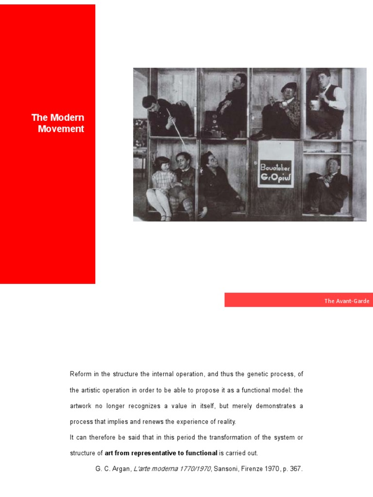 The Modern Movement History | PDF | Aesthetics | Art Movements