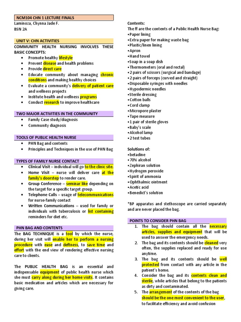 CHN Lecture Finals Reviewer | PDF | Informed Consent | Health Care