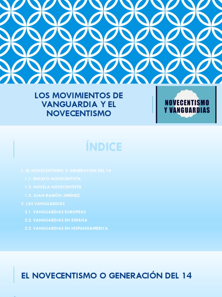 Los Movimientos de Vanguardia y El Novecentismo | PDF | Vanguardia ...