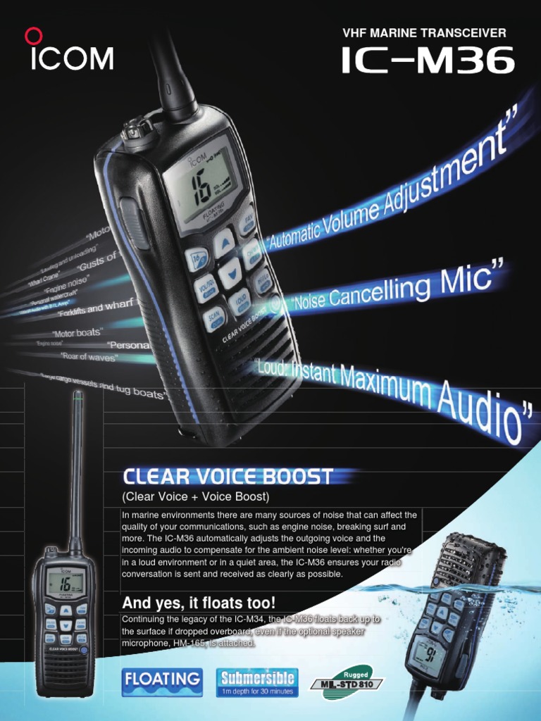 IC M36 Brochure | PDF | Frequency Modulation | Telecommunications ...