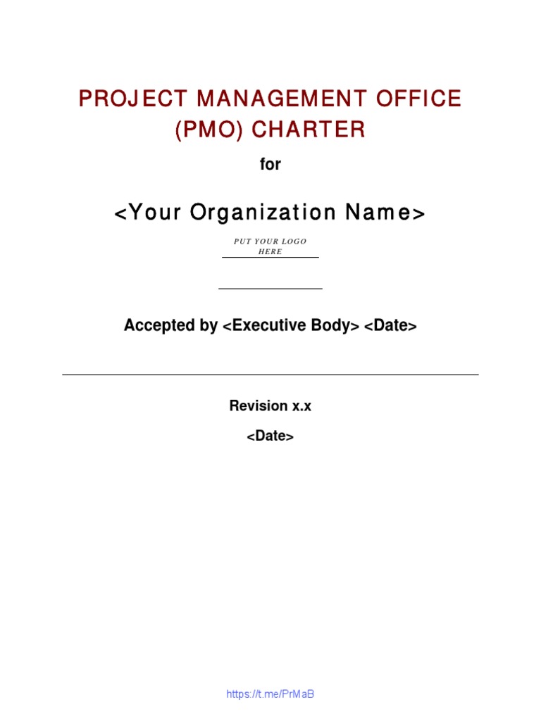 Pmo Charter Template With Instructions | Download Free PDF | Project ...