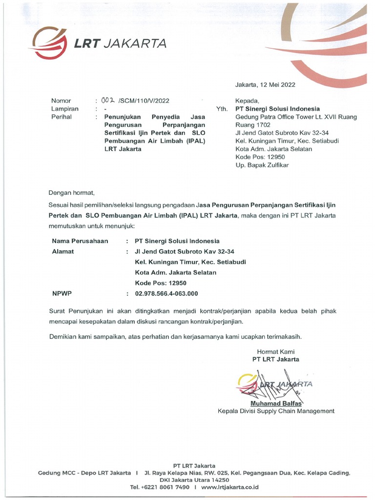 SPPBJ Dan BAKN Pengadaan Jasa Pengurusan Perpanjangan Sertifikasi ...