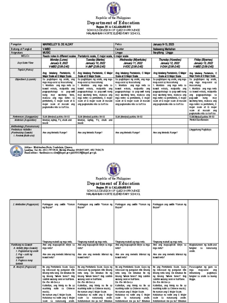 DLP - Q2 - W8 - G5 - English-Science-Music Final | PDF