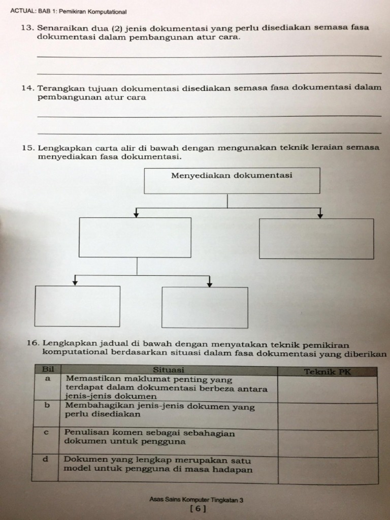 Contoh Soalan Asas Sains Komputer | PDF