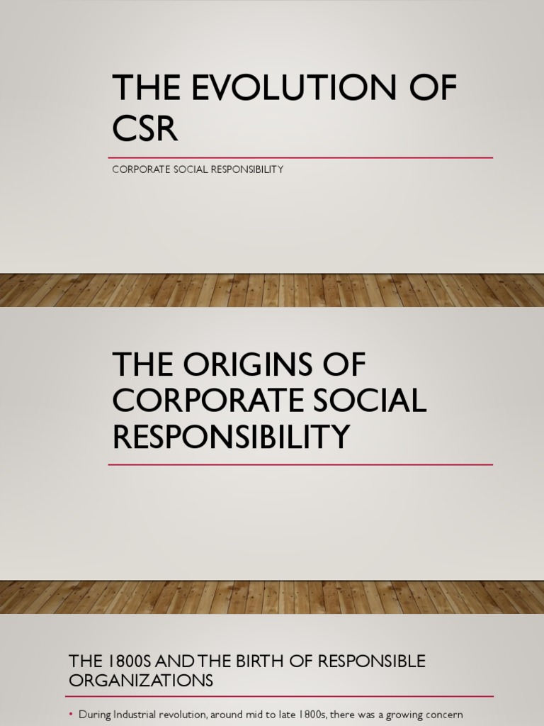 CSR: A Historical Perspective | PDF | Corporate Social Responsibility ...