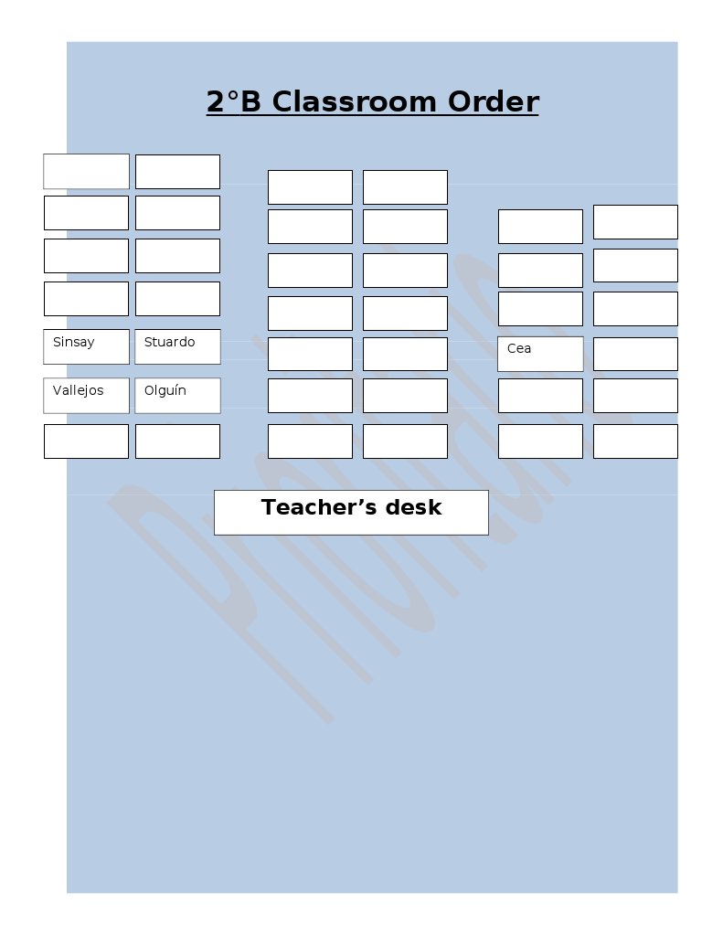 2do B Classroom Order | PDF