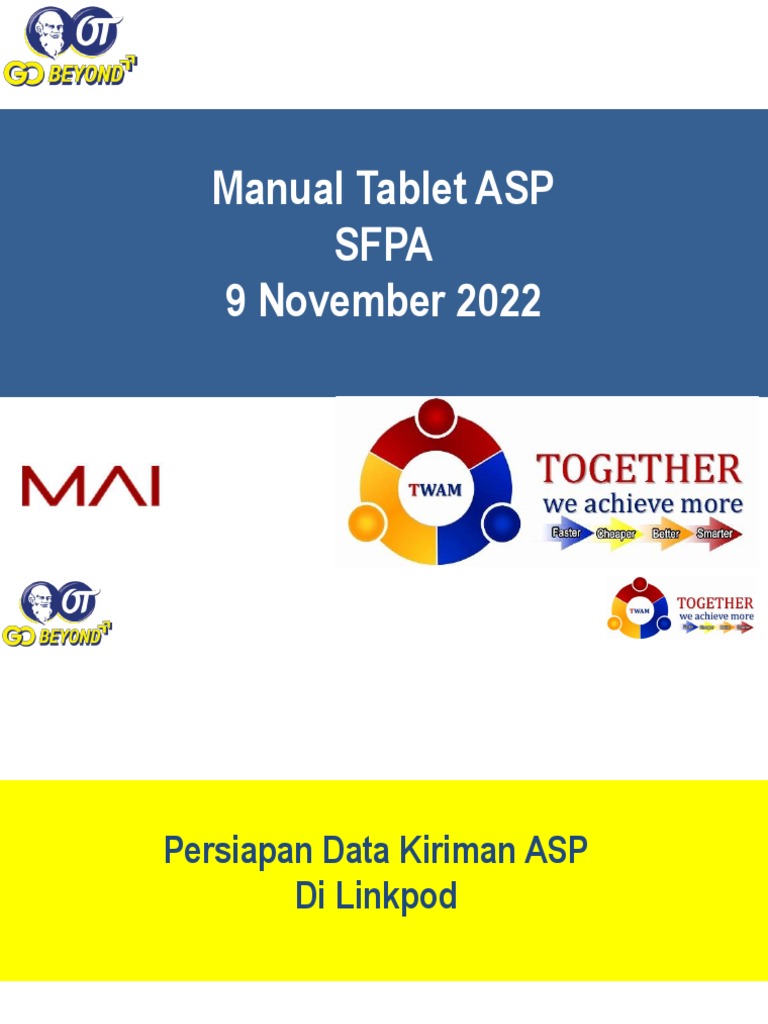 Panduan Operasional Tablet ASP | PDF
