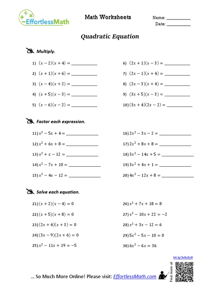 Quadratic Equation | PDF | Mathematics | Mathematical Objects