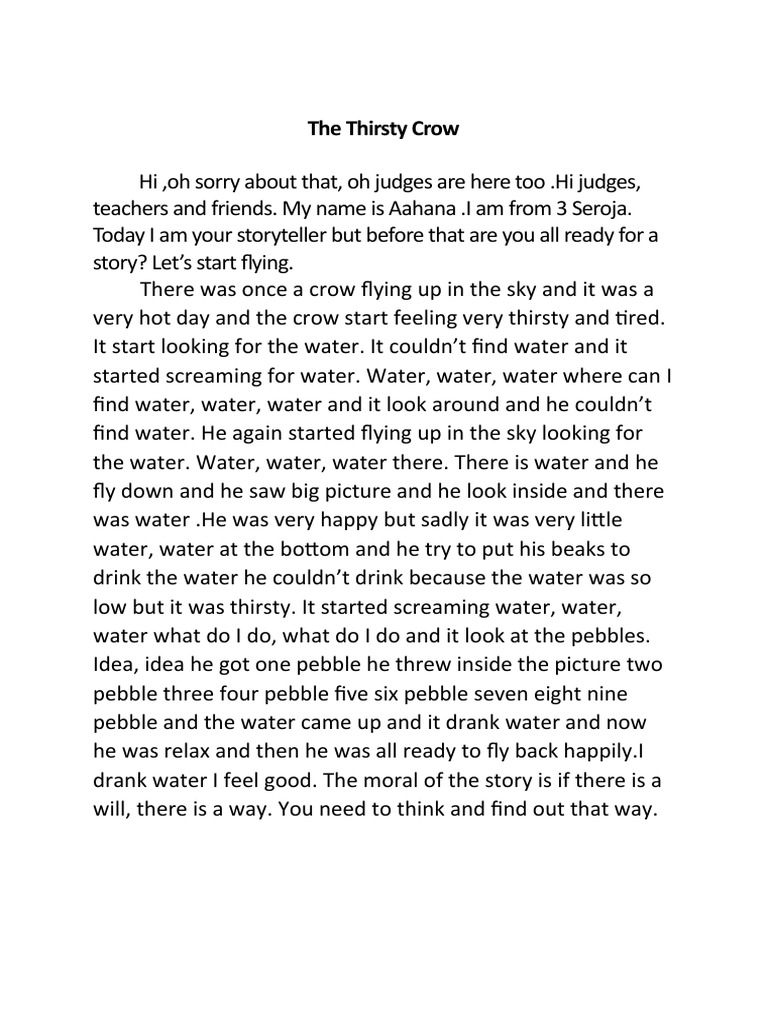 The Thirsty Crow | PDF