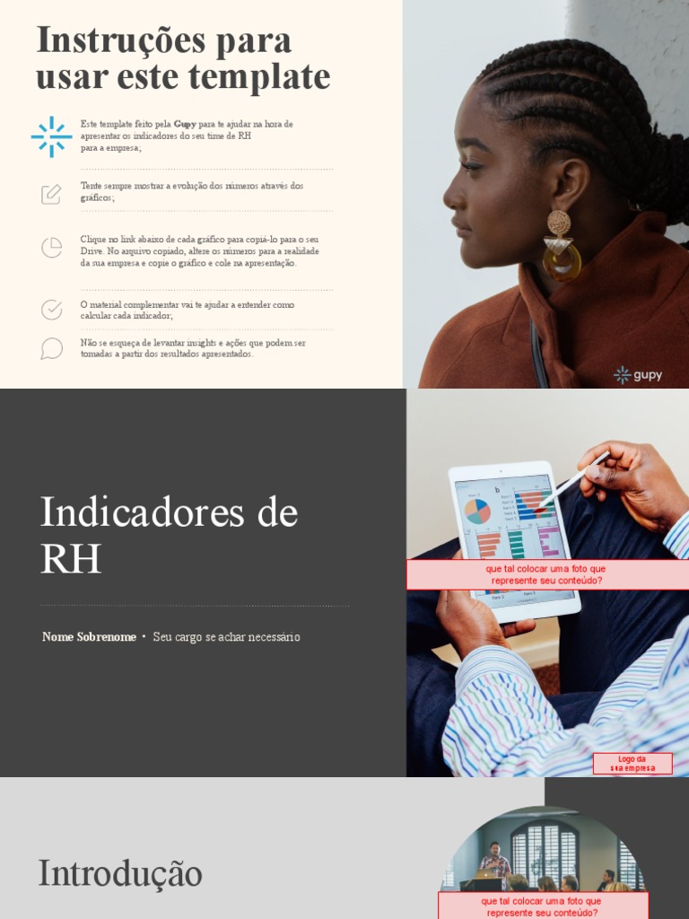 Apresentação de Indicadores de RH - Template Personalizável | PDF