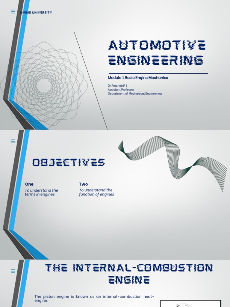Automotive Engineering Module 1 | PDF | Internal Combustion Engine ...