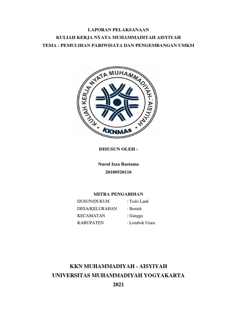 LAPORAN AKHIR AKHIR KKN MAS Desa Bentek | PDF