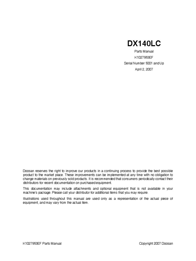 DX140 LC | PDF | Technology & Engineering