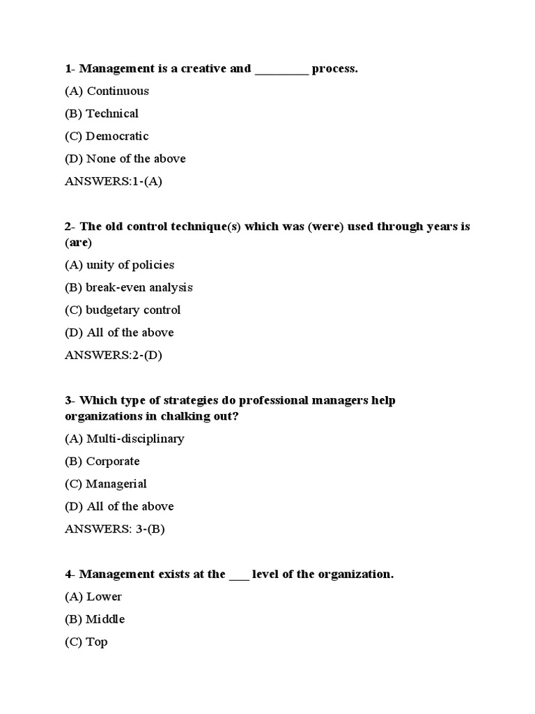 Pom MCQ Set 3 | PDF Pom MCQ Set 3 | PDF
