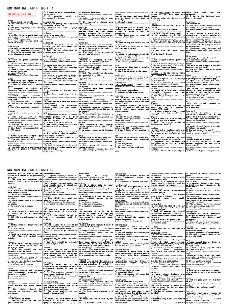 Word Smart Basic: OALD Part B | PDF | Circumstantial Evidence | Deception