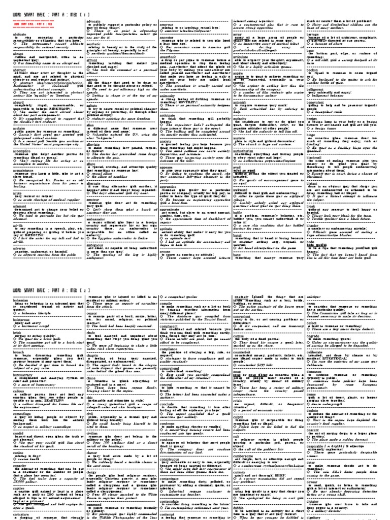 WORD+SMART+BASIC PART+A+ MED - HWP | PDF | Thought | Feeling