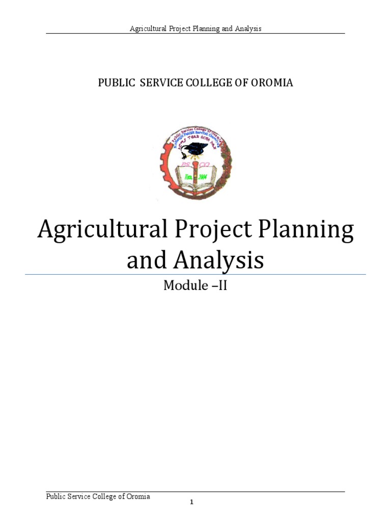 Agricultural Project Planning Module-II | PDF | Value (Economics) | Market (Economics)