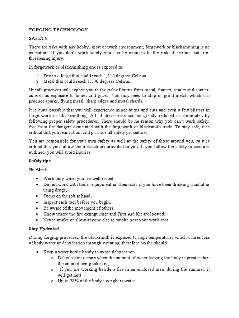 Forging Technology Notes 1 | PDF | Forging | Forge