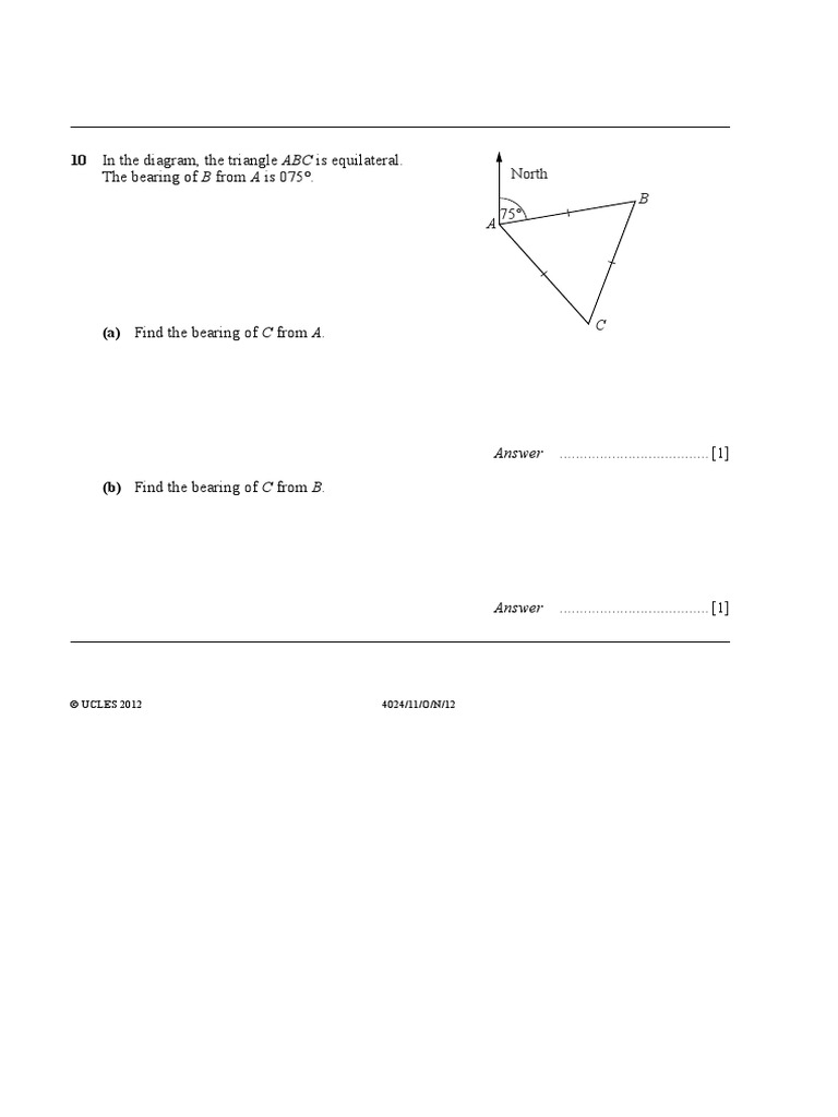 Bearing | PDF | Triangle | Elementary Mathematics