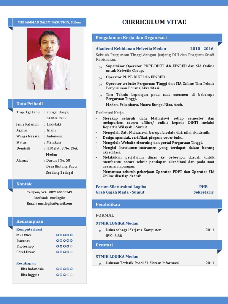 Curriculum Vitae | PDF | Bisnis | Komputer