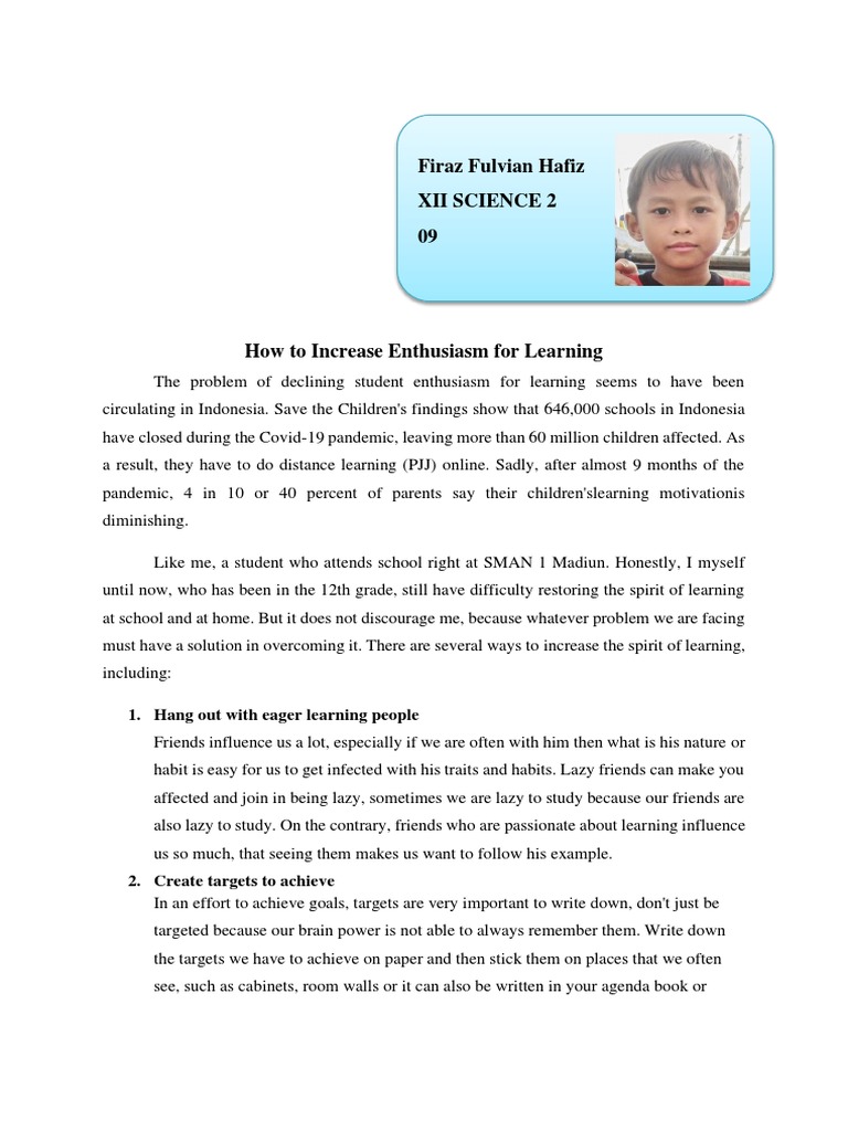 English Task Procedure Text - Firaz Fulvian Hafiz (09) - XII Science 2 | PDF | Behavior ...