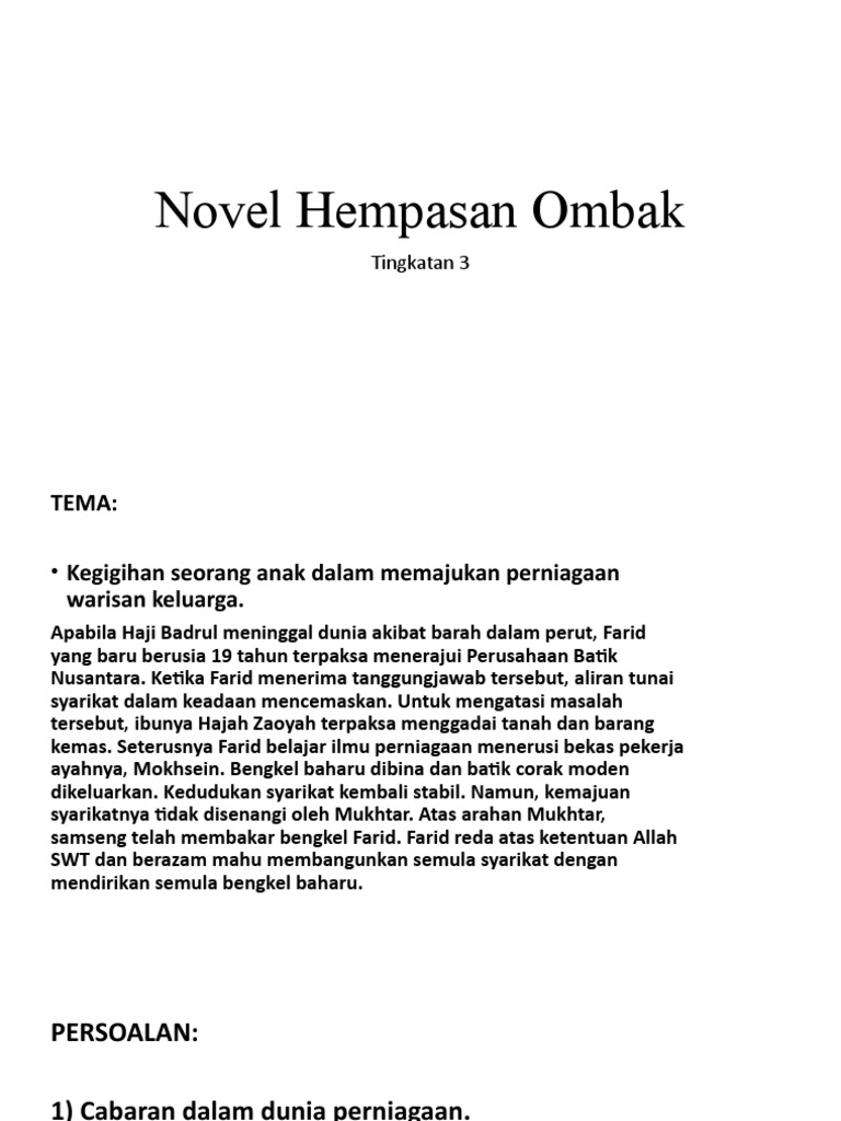 Novel Hempasan Ombak | PDF
