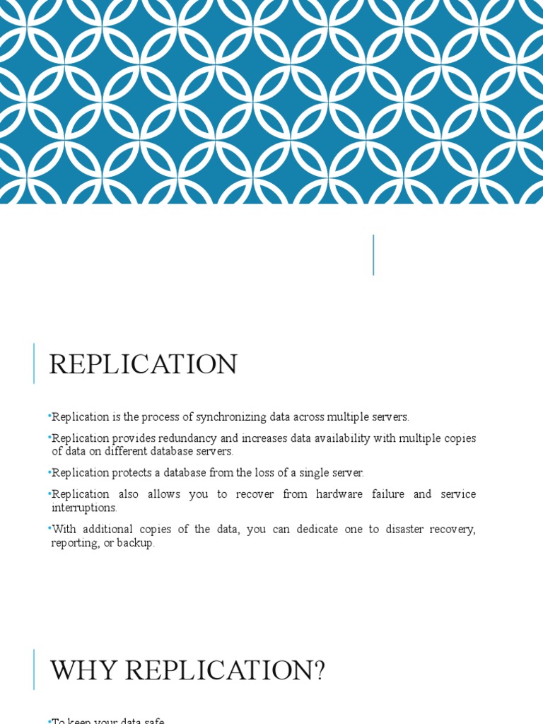 Replication | PDF Replication | PDF