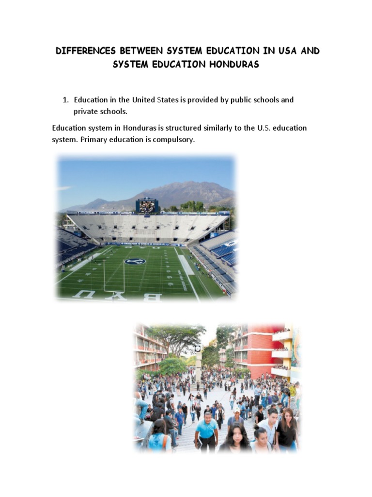 Five Differences Between System Education in Usa and System Education ...
