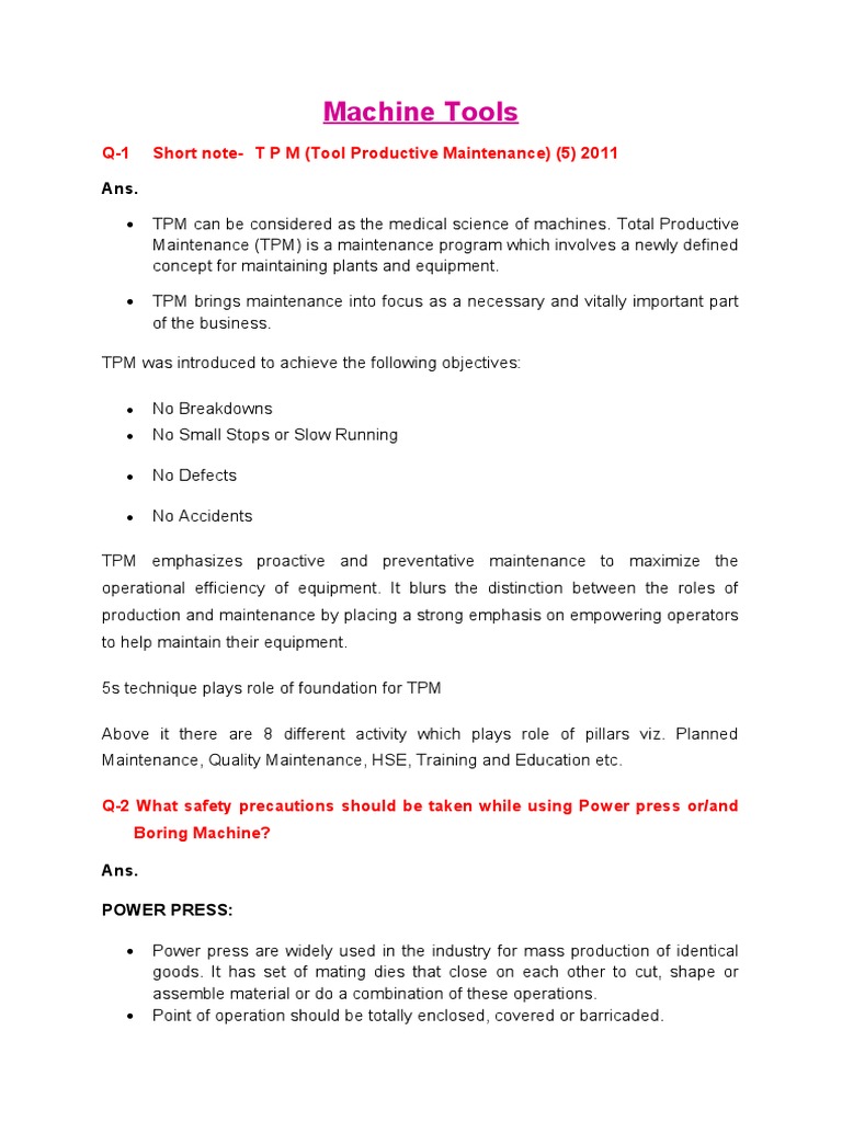 Machine Tools | PDF | Drill | Machine Tool