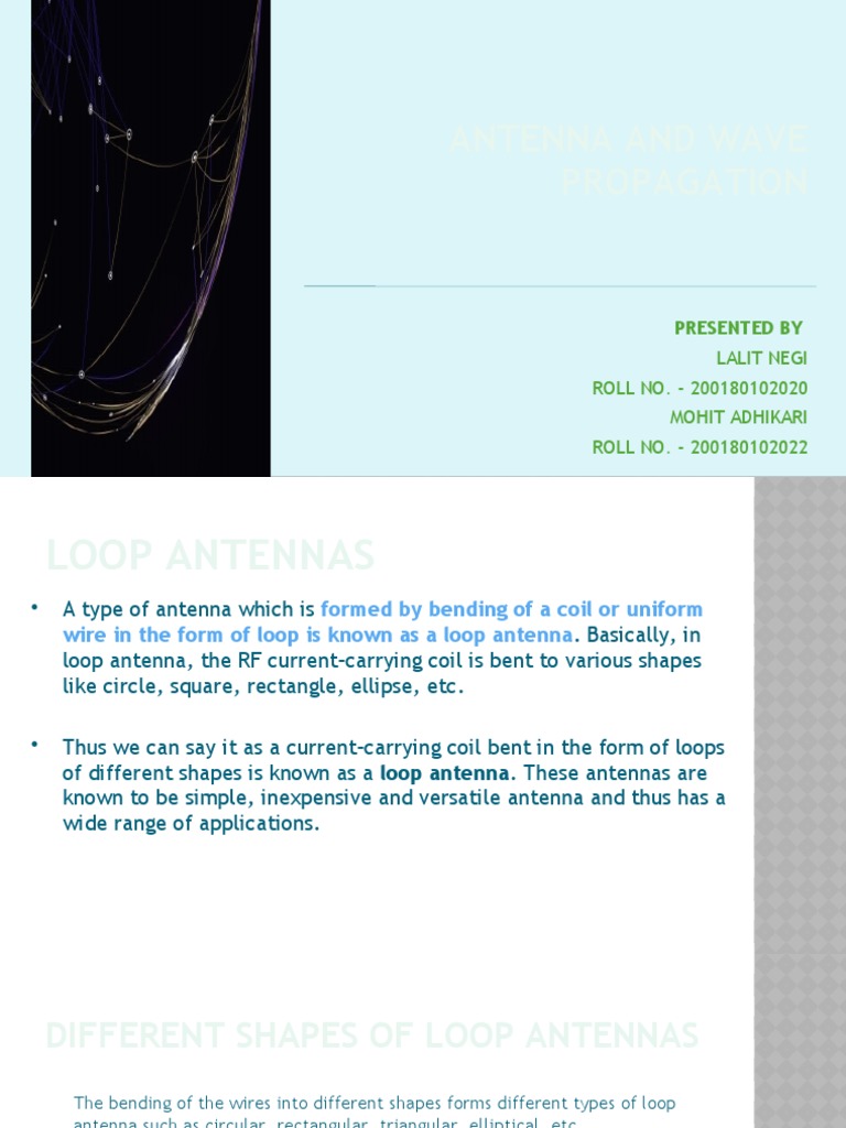 AWP Presentation (Loop Antenna) | PDF | Antenna (Radio) | Telecommunications